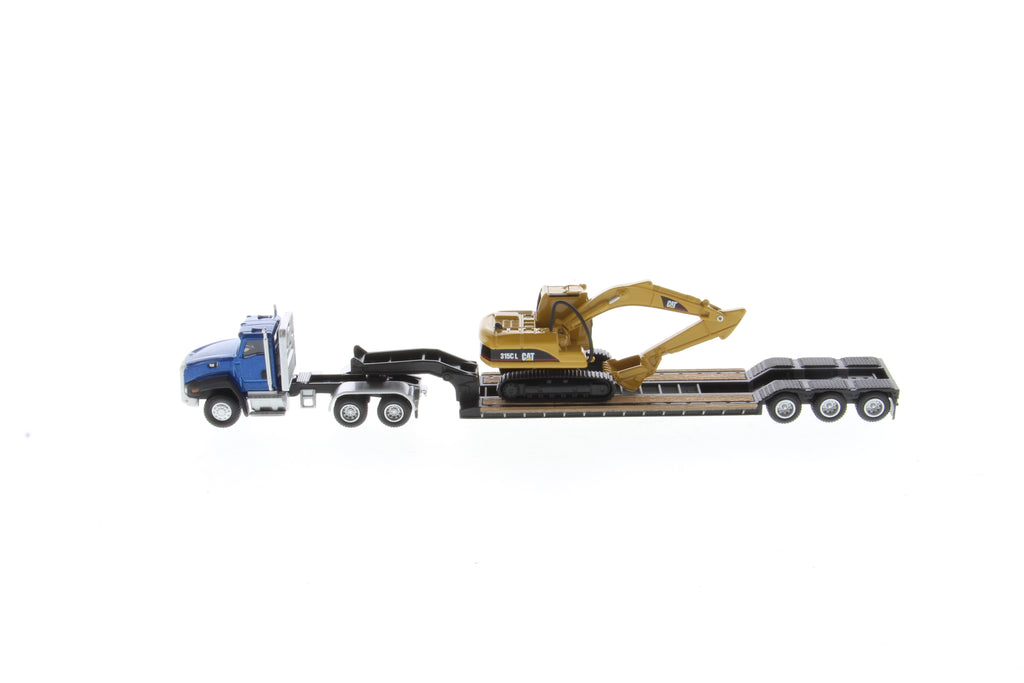 1:87 Cat CT660 Day Cab Tractor with Lowboy Trailer and Cat 315C L Hydr ...
