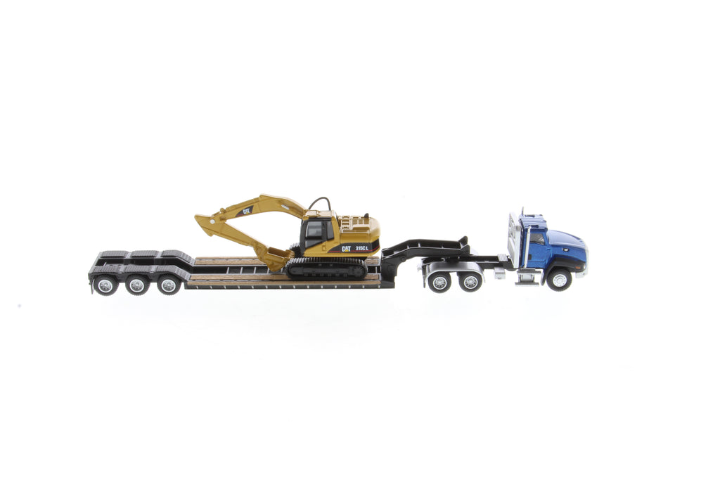 1:87 Cat CT660 Day Cab Tractor with Lowboy Trailer and Cat 315C L Hydr ...